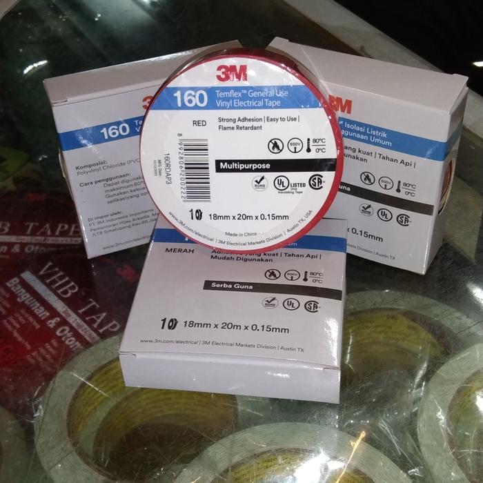 Jual 3M Isolasi listrik 1500 gu red 18 mm x 20 m 3M - Jakarta Barat ...