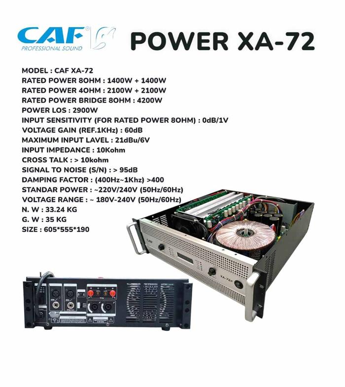 Jual Power Amplifier Build-Up XA-72 F | CAF - Kota Surabaya - ProAudio Indonesia | Tokopedia