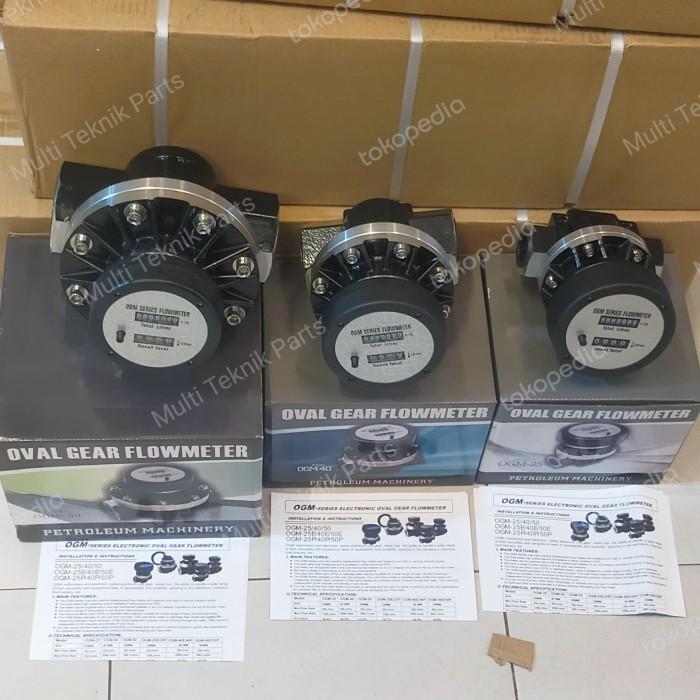 Jual OGM Oval Gear Flow Meter Drat 1 1/2" inch DN40 Meteran Solar ...