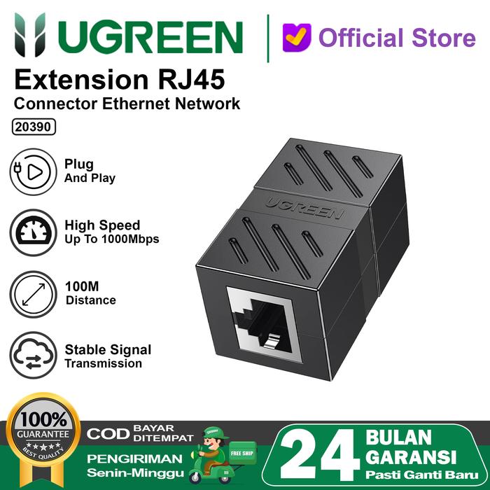 Jual Lan Adapter RJ45 Connector UGREEN Sambungan Ethernet/Internet ...