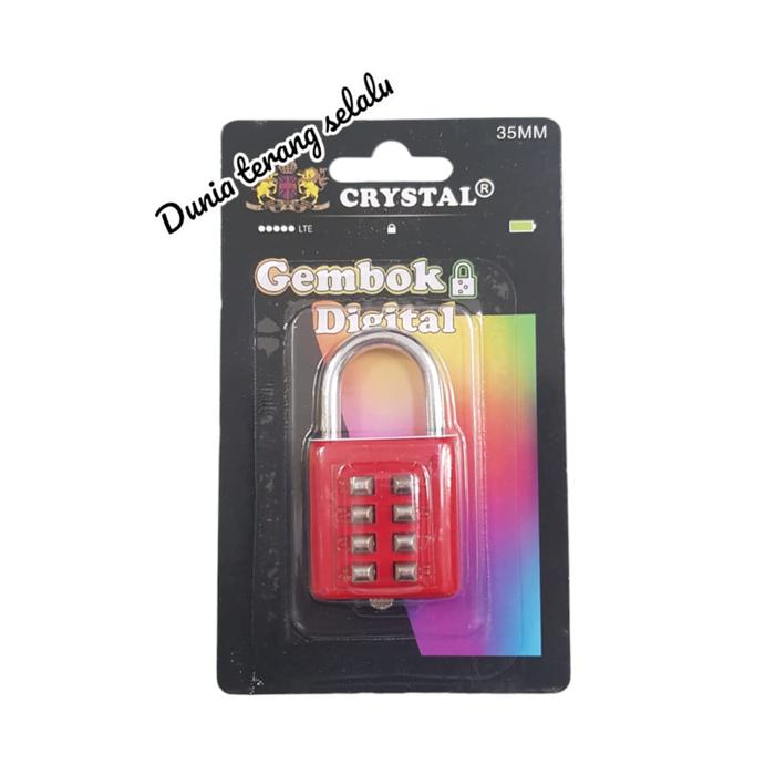 Jual Gembok Digital CRYSTAL 8 Digit Warna - Gembok 8 Nomer Kunci ...