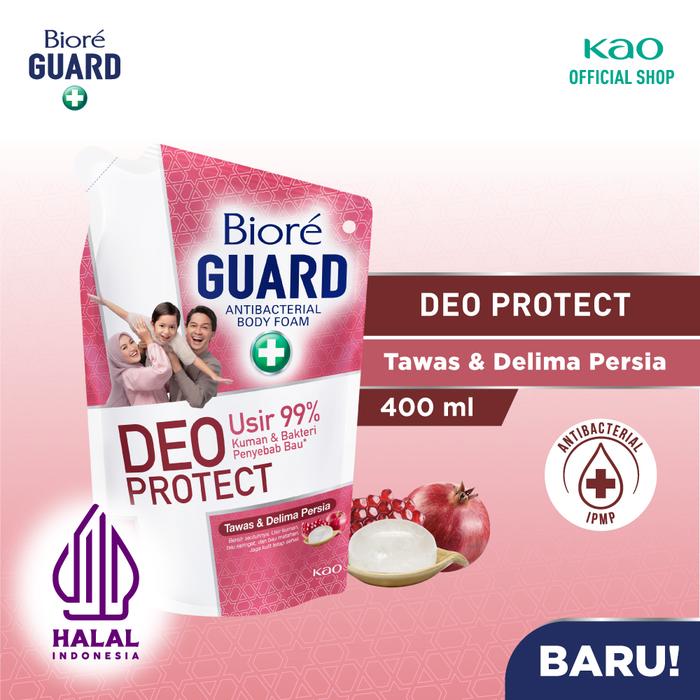 Jual Biore Guard Deo Protect Tawas&Delima Persia Pouch 400ml - Sabun ...