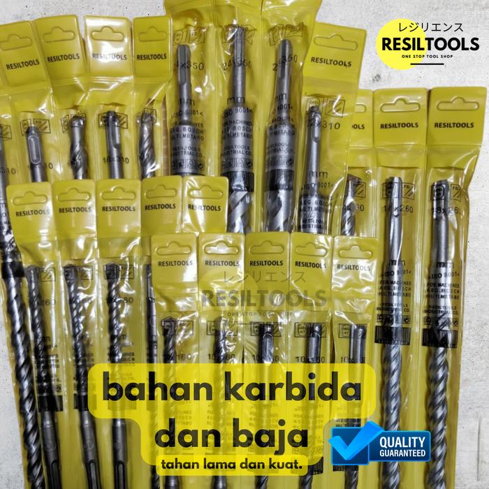 Promo mata bor beton 8 x 400 mm batu SDS drill bit concrete dinding ...
