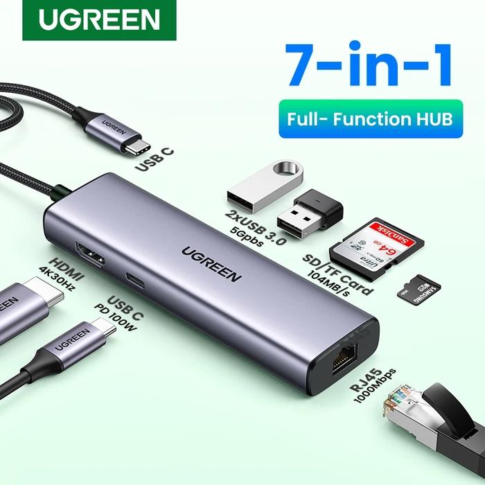 Jual Ugreen 7-in-1 USB-C Multifunction Adapter Connector Hub - Kota Surabaya - penta mart ...
