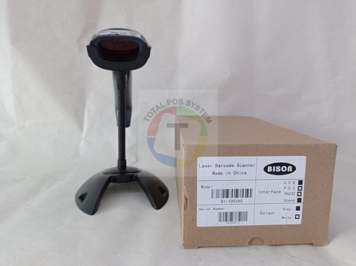 Jual Barcode Scanner BISON BI 1055A + STAND - Single Laser - Scaner ...