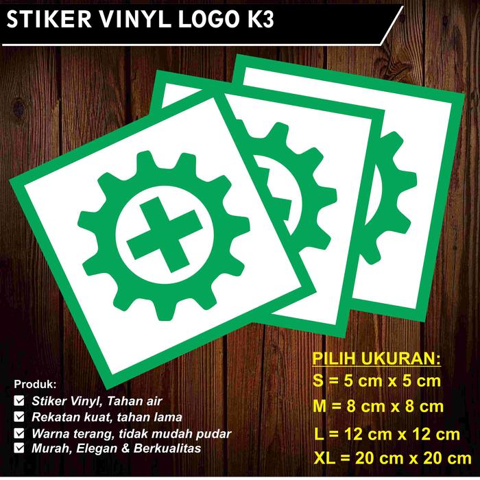 Jual Stiker Vinyl Logo K3 / Logo Rambu K3 / Stiker Lambang K3 - L - Kab ...