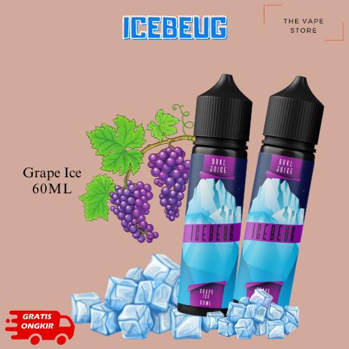 Jual Terbaru liquid freebased 60ml IceBeug GrapeIce liqin botol plastik ...