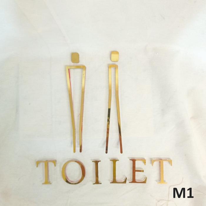 Jual Toilet Sign Stainless/ Signage Toilet Metal Anti Karat/ Restroom ...
