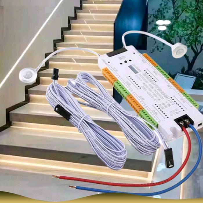 Jual Lampu strip sensor gerak tangga LED fleksibel pengontrol otomatis ...