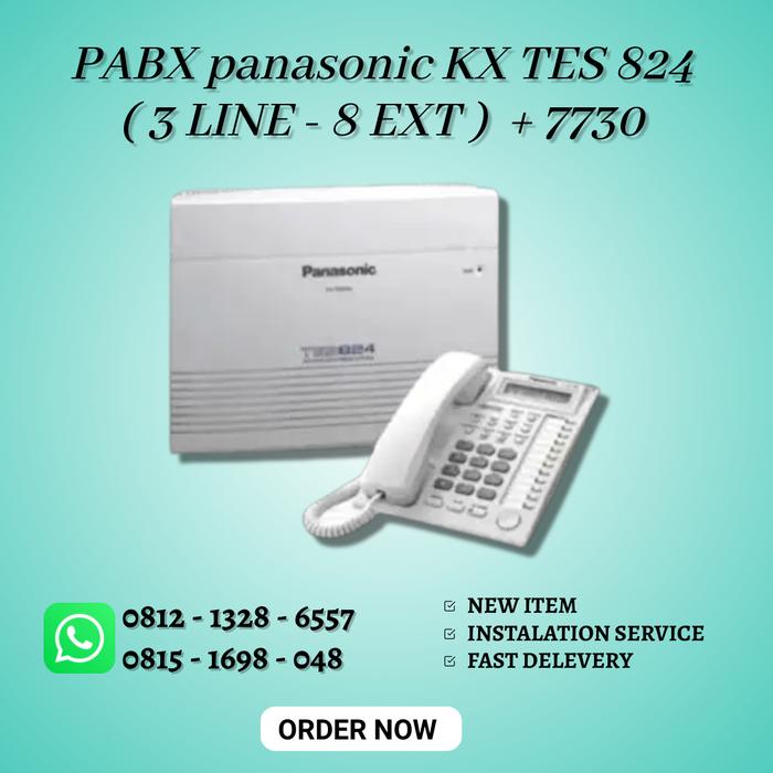 Jual PABX Panasonic KX-TES824 Kapasitas 3 Line-8 Extention It com ...
