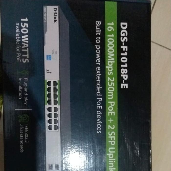 Jual D-Link DGS-F1018P-E , 16 Port Gigabit PoE Switch with 2 SFP Ports 250M - Jakarta Pusat ...