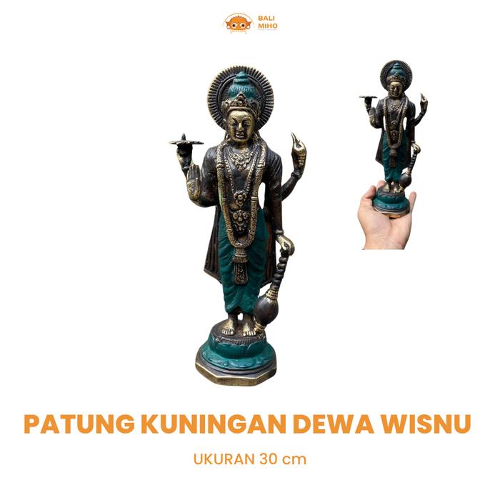 Jual Patung Dewa Wisnu Kuningan Wisnu Logam Besi Patung Narayana ...