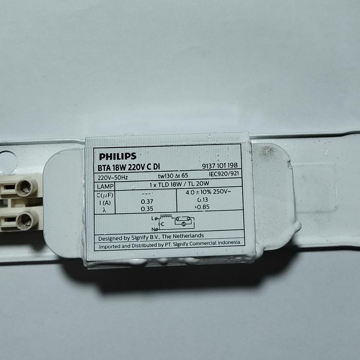 Jual TRAFO BALLAST PHILIPS BTA 18W 220 - 230V UNTUK LAMPU TL 18W ...
