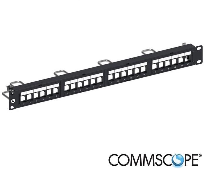 Jual Commscope Patch panel 24 port Cat 6A , 760237046 + 24x Modular ...