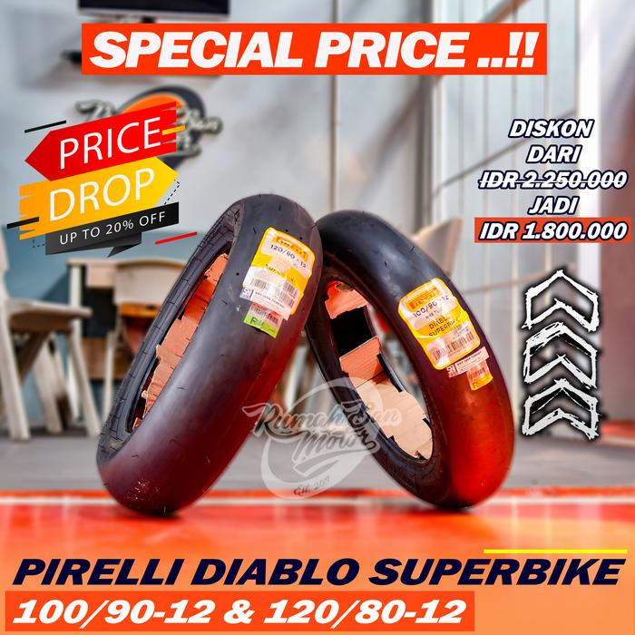 Jual PIRELLI DIABLO SUPERBIKE 100/90-12 120/80-12 BAN VESPA, SCOOPY ...