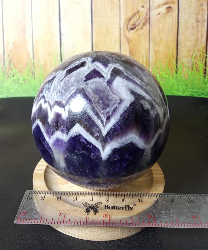 Jual Batu Kristal Sphere Dream Amethyst Chevron Natural Top Quality (2) - Jakarta Barat ...