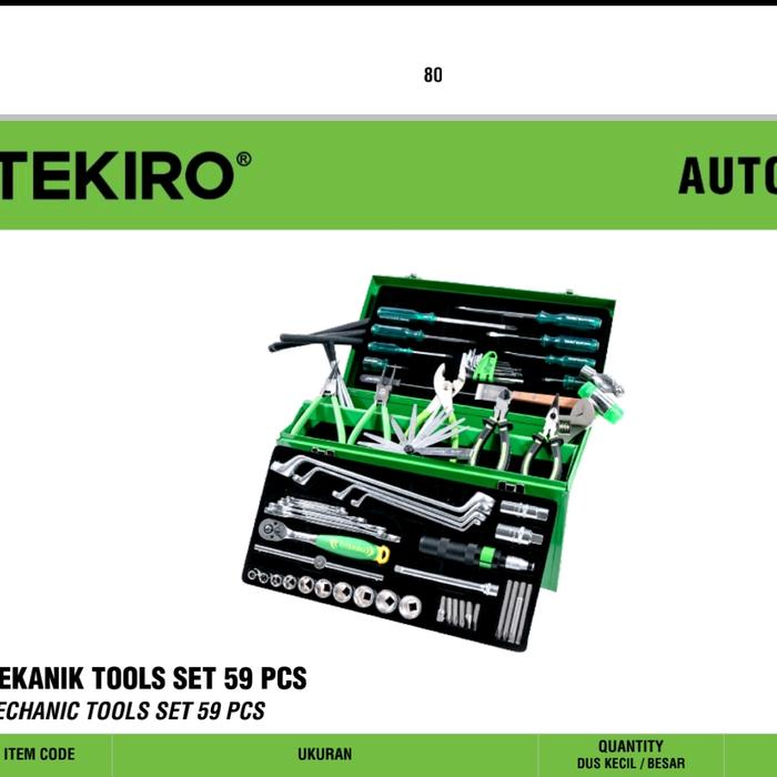 Jual TEKIRO MEKANIK TOOLS SET 100 PC ST-MC 0627 PLASTIK BOX - Jakarta ...