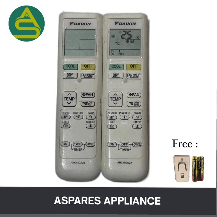 Jual REMOTE AC DAIKIN INVERTER ORIGINAL ARC480A23 / REMOTE INVERTER ...