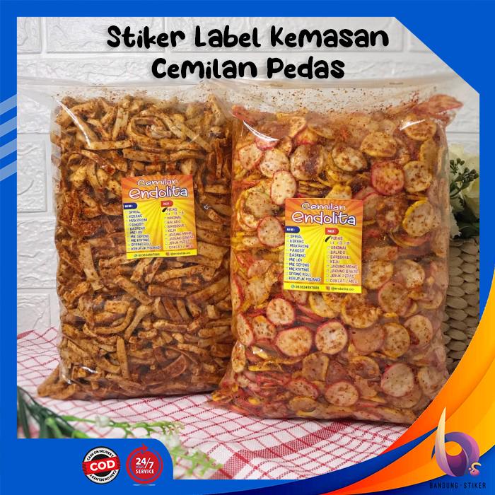 Jual Stiker Label Kemasan Makanan Snack Cemilan Pedas Cromo Vinyl ...