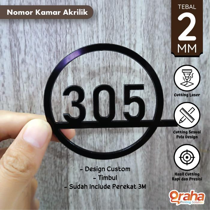 Jual Custom Nomor Kamar | Nomor Hotel | Motif Bulat Minimalis - Kota ...
