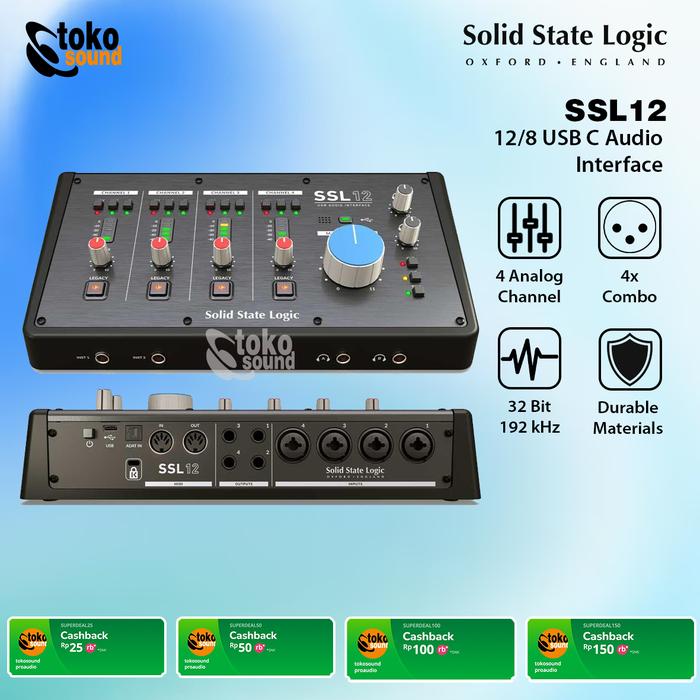 Jual Solid State Logic SSL 12 SSL12 USB Audio Interface 12 Input 8 ...