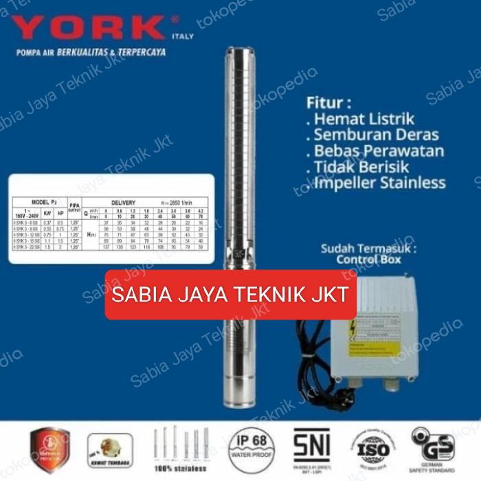 Jual Mesin Pompa Satelit Sibel York 1HP 12SS Stainless (Submersible ...