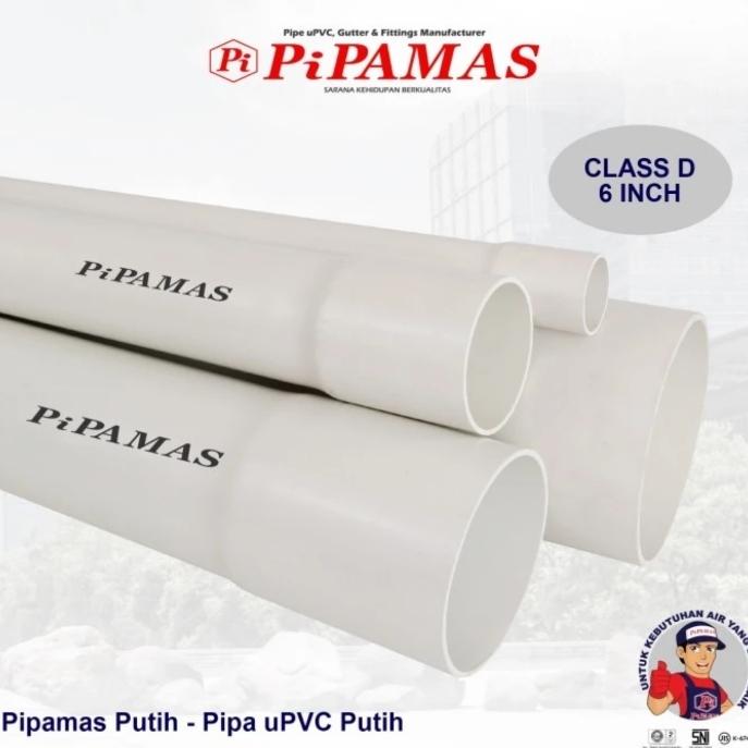 Jual Pipa PVC paralon 6 inch per meter meteran ecer eceran 100 cm ...
