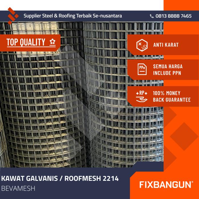 Jual Kawat Galvanis | Roofmesh Beva Mesh 2214 Uk, 50 x 50 Dia, 2mm ...