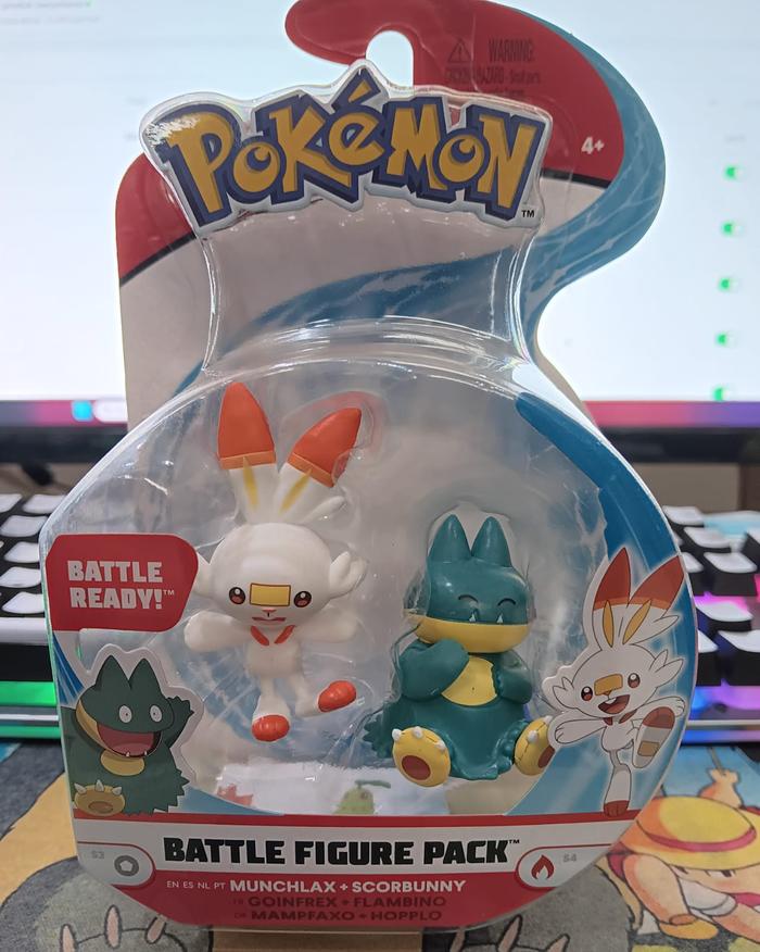 Promo Pokemon Battle Figure Pack MUNCHLAX + SCORBUNNY - Wicked Cool ...