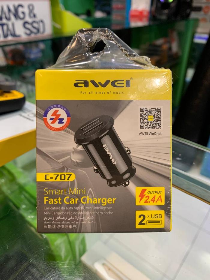 Jual Car Charger Awei Fast Charger 2.4A Dual port USB Charger Mobil - Kota Bandung ...