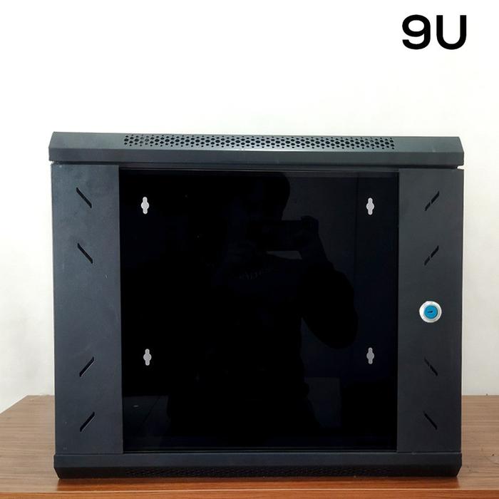 Jual Wallmount Rack Server 9U, Rak Server Ukuran 9U Single Glass Door ...