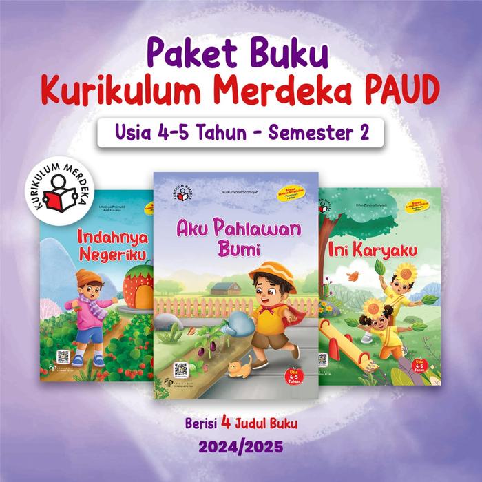 Jual Paket Buku Kurikulum Merdeka PAUD Usia 4 - 5 Tahun Semester 2 2024 - Kab. Tanah Bumbu ...