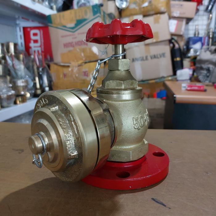 Jual Angle Valve / Hydrant Valve Storz 2" DN50-10K flange steel red ...