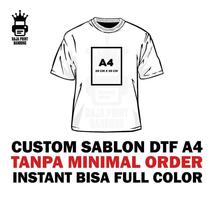 Jual DTF Satuan Custom A3, A4, A5, LOGO A7 Sablon Sticker Setrika Di Kaos - A4 - Kota Bandung ...