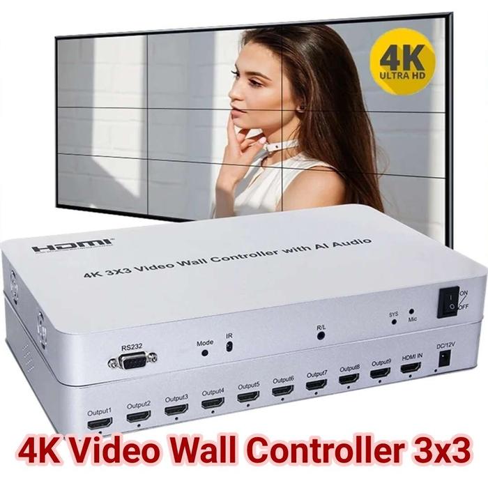 Jual 4K HDMI Video-Wall Controller 9ch 3x3 (Multiple Splicing Mode) - Jakarta Barat - MEGATRON ...