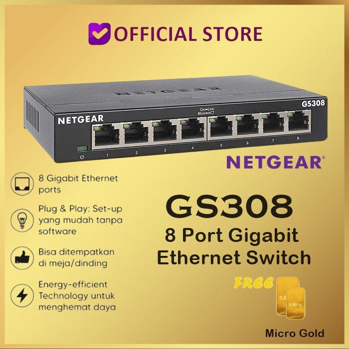 Promo NETGEAR GS308 ( 8 Port Gigabit Ethernet Switch ) Cicil 0% 3x ...