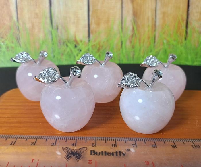 Jual Batu Kristal Ornament Apple Rose Quartz (harga per pcs) - Jakarta ...