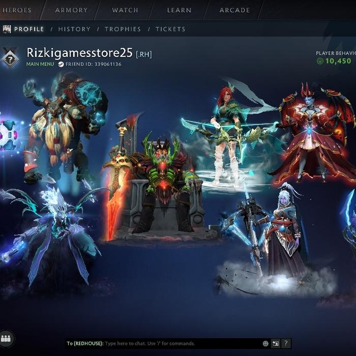 Jual ID DOTA 2 ARCANA LENGKAP BP IO ES WR WK QOP SPECTRE DROW VOID ...