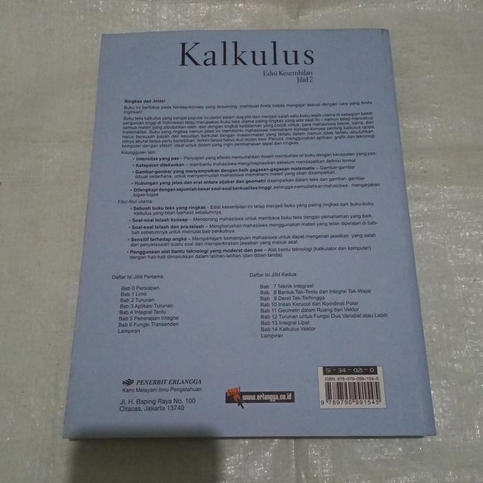 Jual Buku Kalkulus Edisi Kesembilan Jilid 2 By Varberg Purcell Rigdon ...