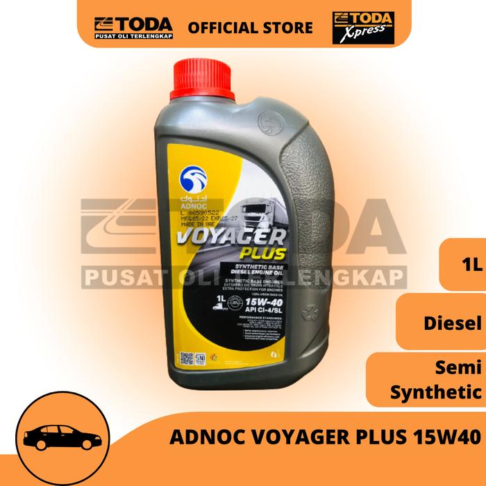 Promo Adnoc Voyager Plus 15W40 CI-4/SL 1L Original Oli Mesin Diesel ...