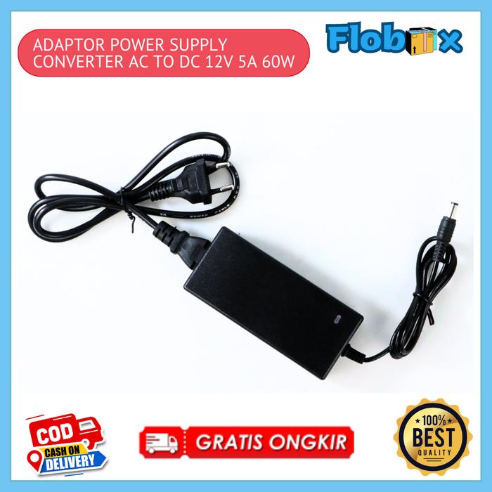 Jual Adaptor 12V 5A 60W Power Supply Pompa Air DC CCTV LED Strip ...