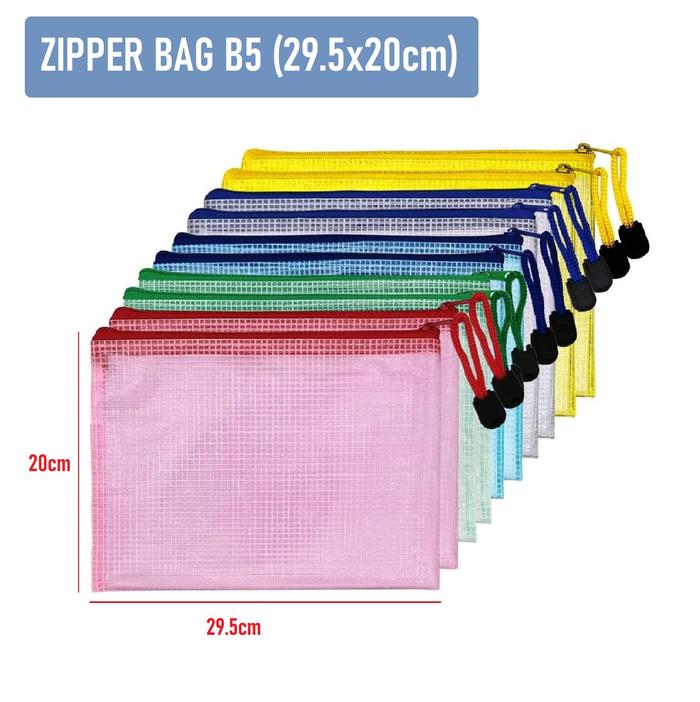 Jual Zipper Bag / Map Jaring / Map Ziper / Travel Pouch / Map Resleting ...