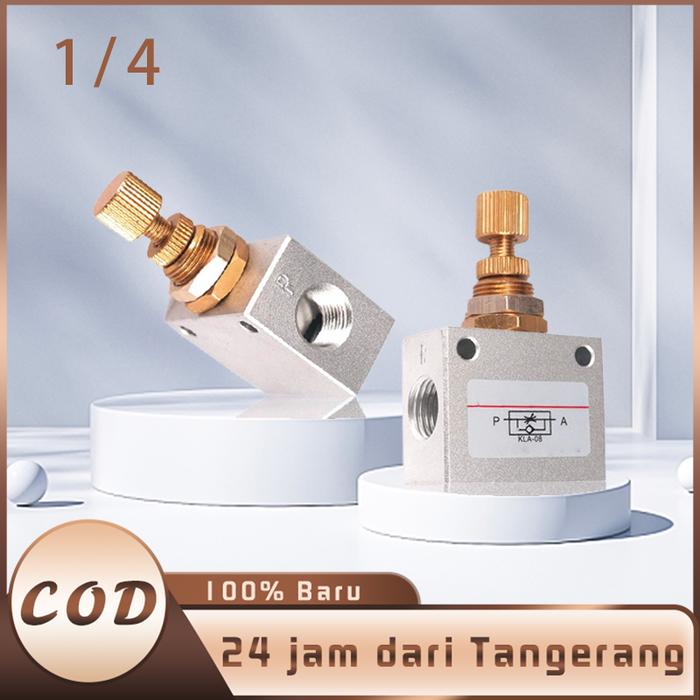 Jual Flow Control Pneumatic 1/4inch Speed Regulating Valve - Kota ...