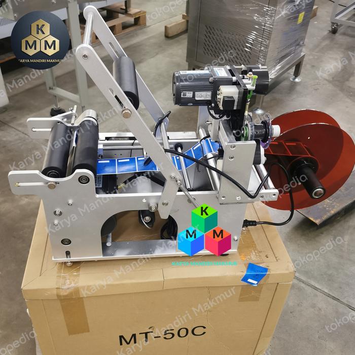 Jual MESIN LABEL LABELING MACHINE SEMIAUTO MT 50C BOTOL BULAT + CODING ...