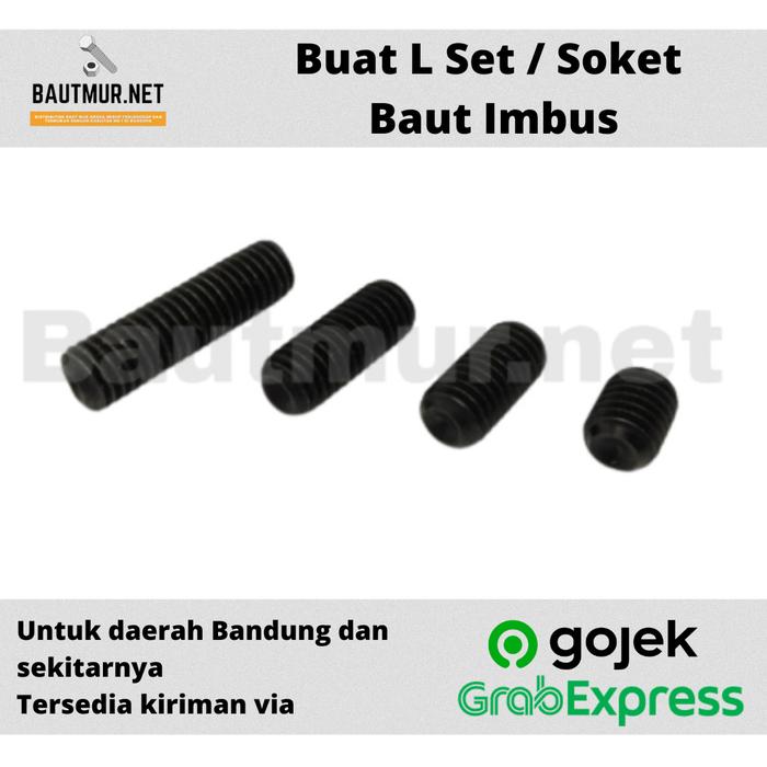 Jual Baut L set 8 mm LTK - Baut L tanam Baja Hitam - Baut Imbus Soket ...