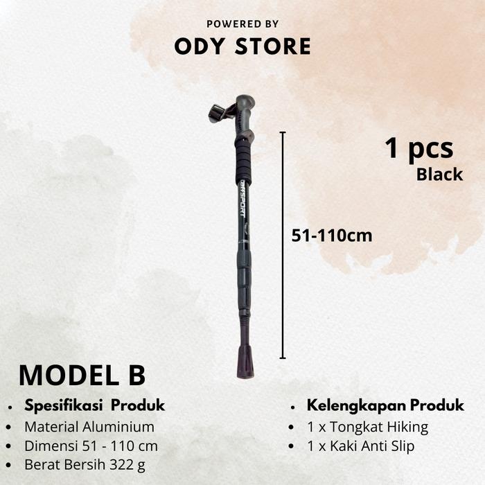 Promo TONGKAT HIKING CAMPING TREKKING POLE ALPENSTOCKS PORTABLE RINGAN ...