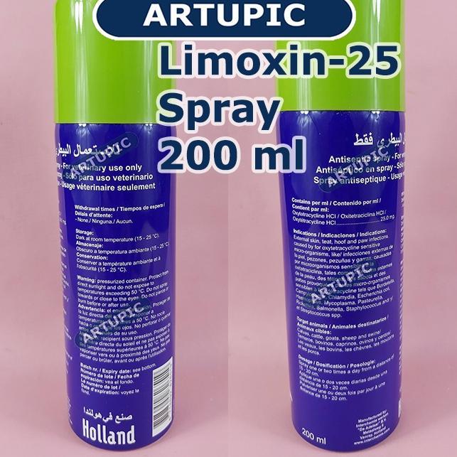 Jual Limoxin-25 Spray 200 ml Obat Semprot Luka Infeksi Kulit Hewan ...