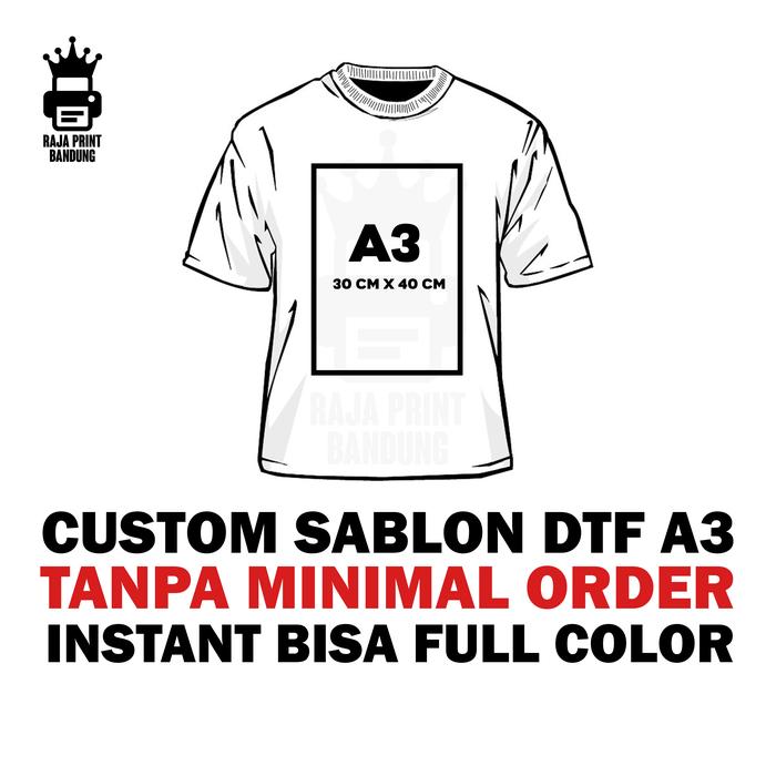 Jual DTF Satuan Custom A3, A4, A5, LOGO A7 Sablon Sticker Setrika Di ...