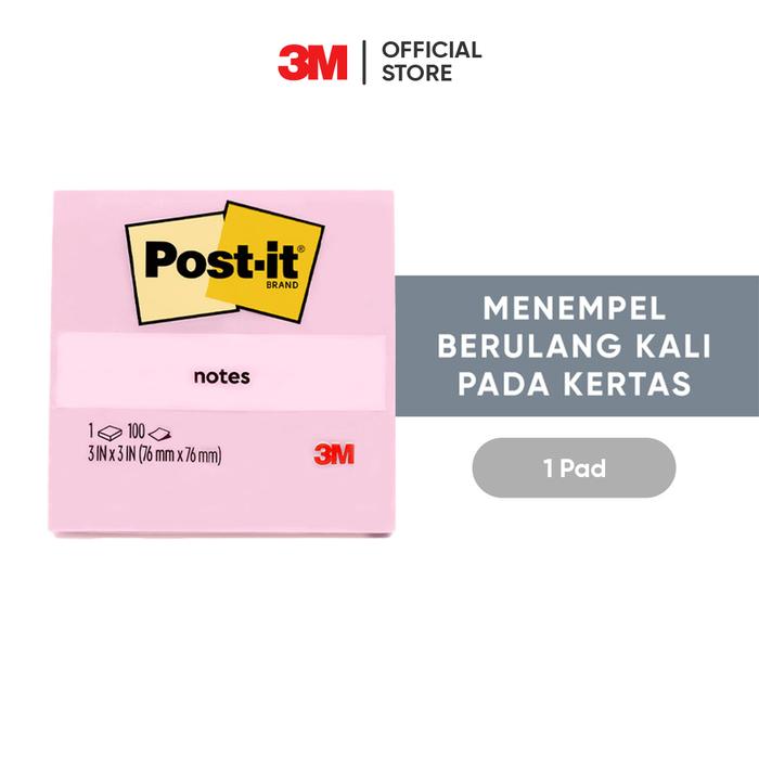 Promo 3M Post-it Sticky Notes Millennial Pink 654-1MP / Memo Tempel - 1 ...