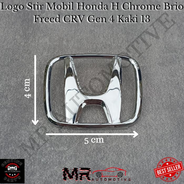 Jual Emblem Mobil Logo Stir Honda H Chrome Mobilio Brio Fre CRV Gen4 ...